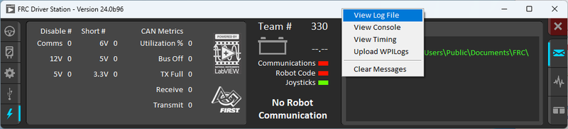 Visionneur de fichiers journaux de Driver Station — Documentation FIRST ...